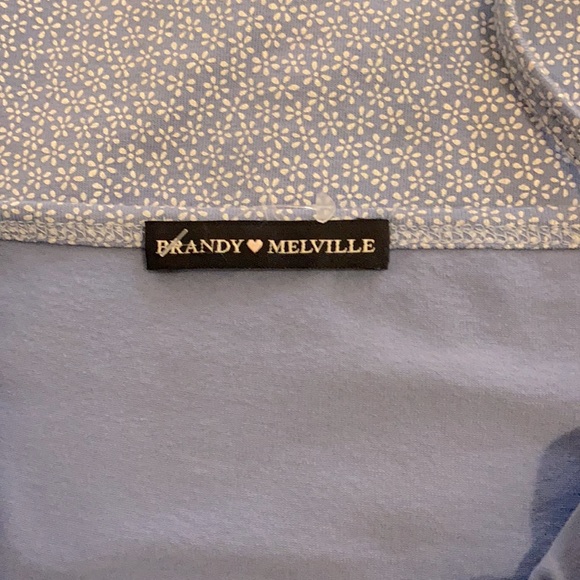 Brandy Melville | Dresses | Brandy Melville Blue Floral Sun Dress ...